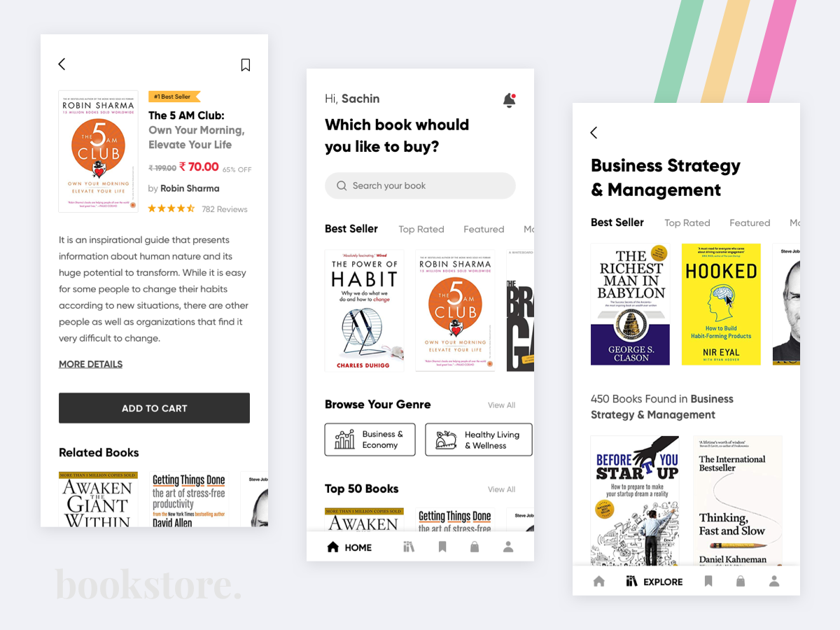 Book Store Design Concept by Sachin Singh on Dribbble