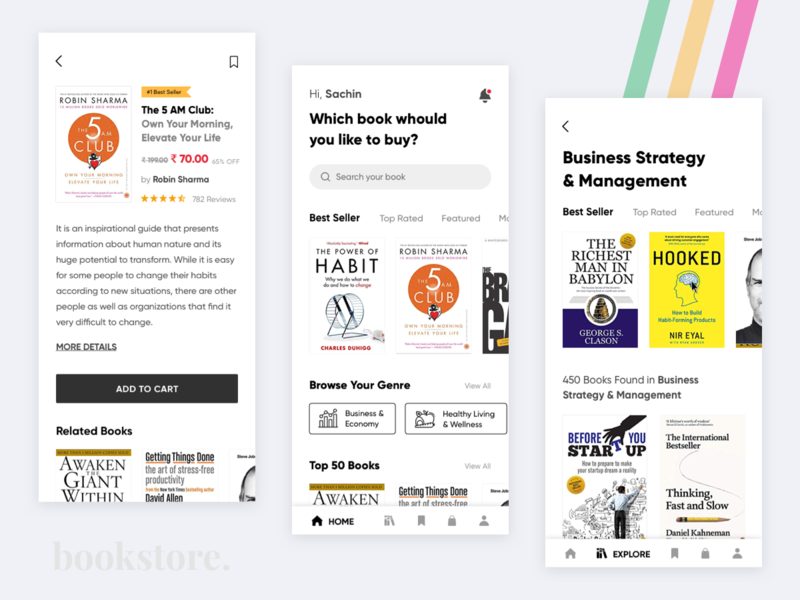 Bookstore UI designs, themes, templates and downloadable graphic ...