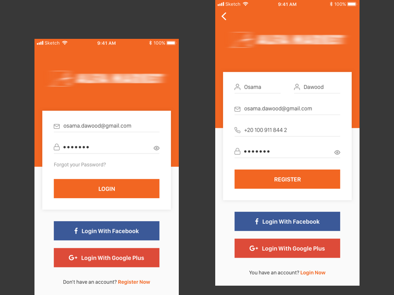 Alfa App Login Screen by Osama Dawood on Dribbble