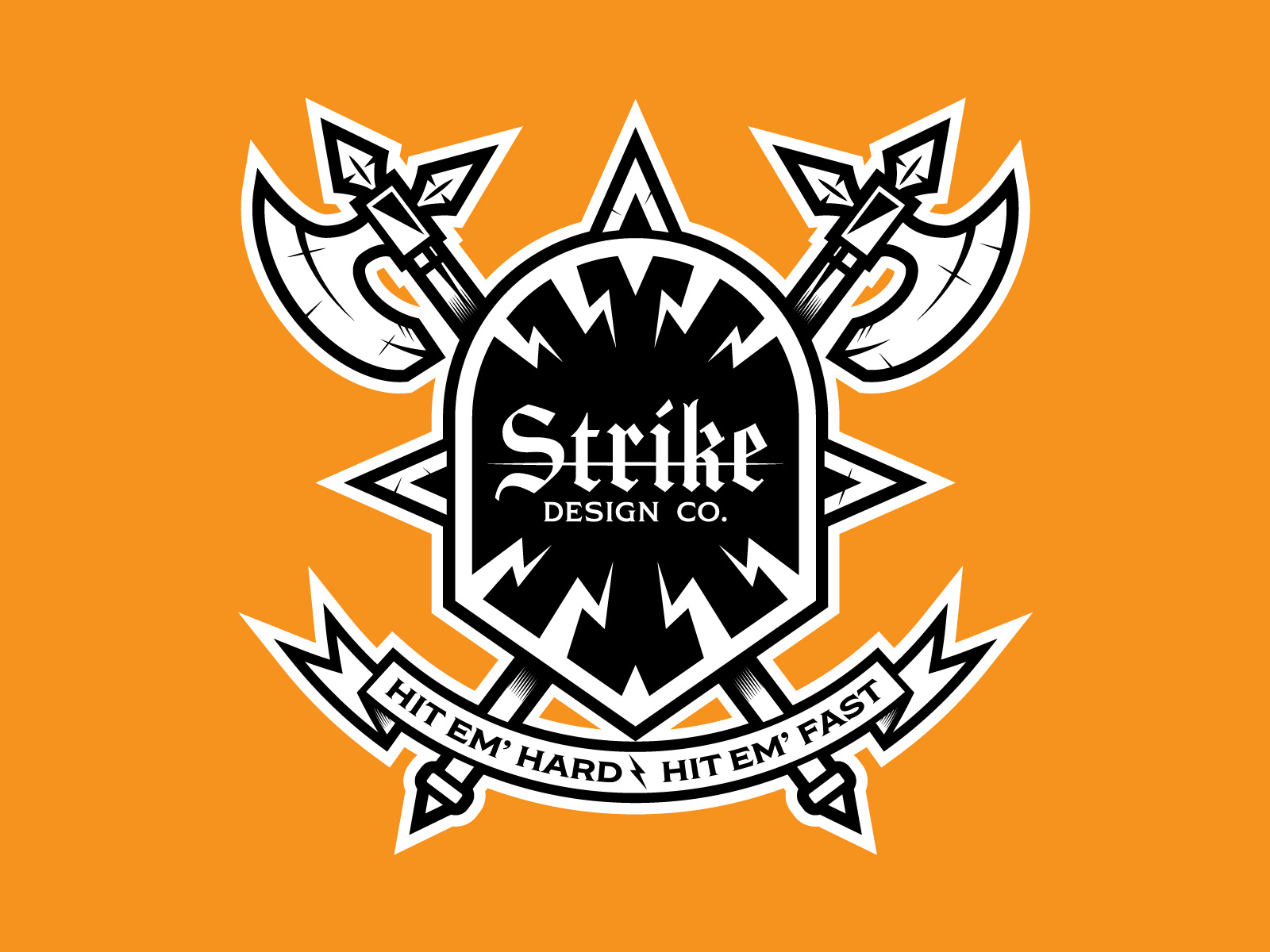 Strike Design Co. Illustrated Badge by Joe Lopez on Dribbble