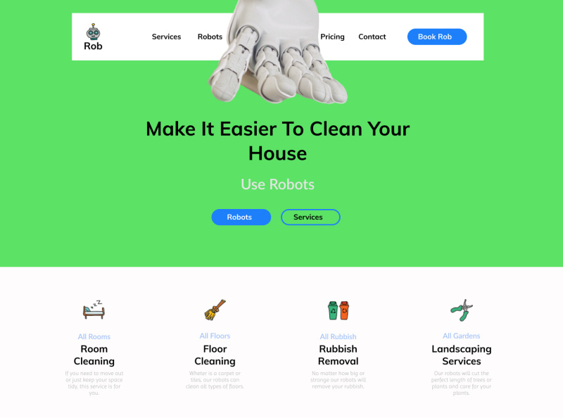 Rob - Hero Section by Gabriel Ghigi on Dribbble