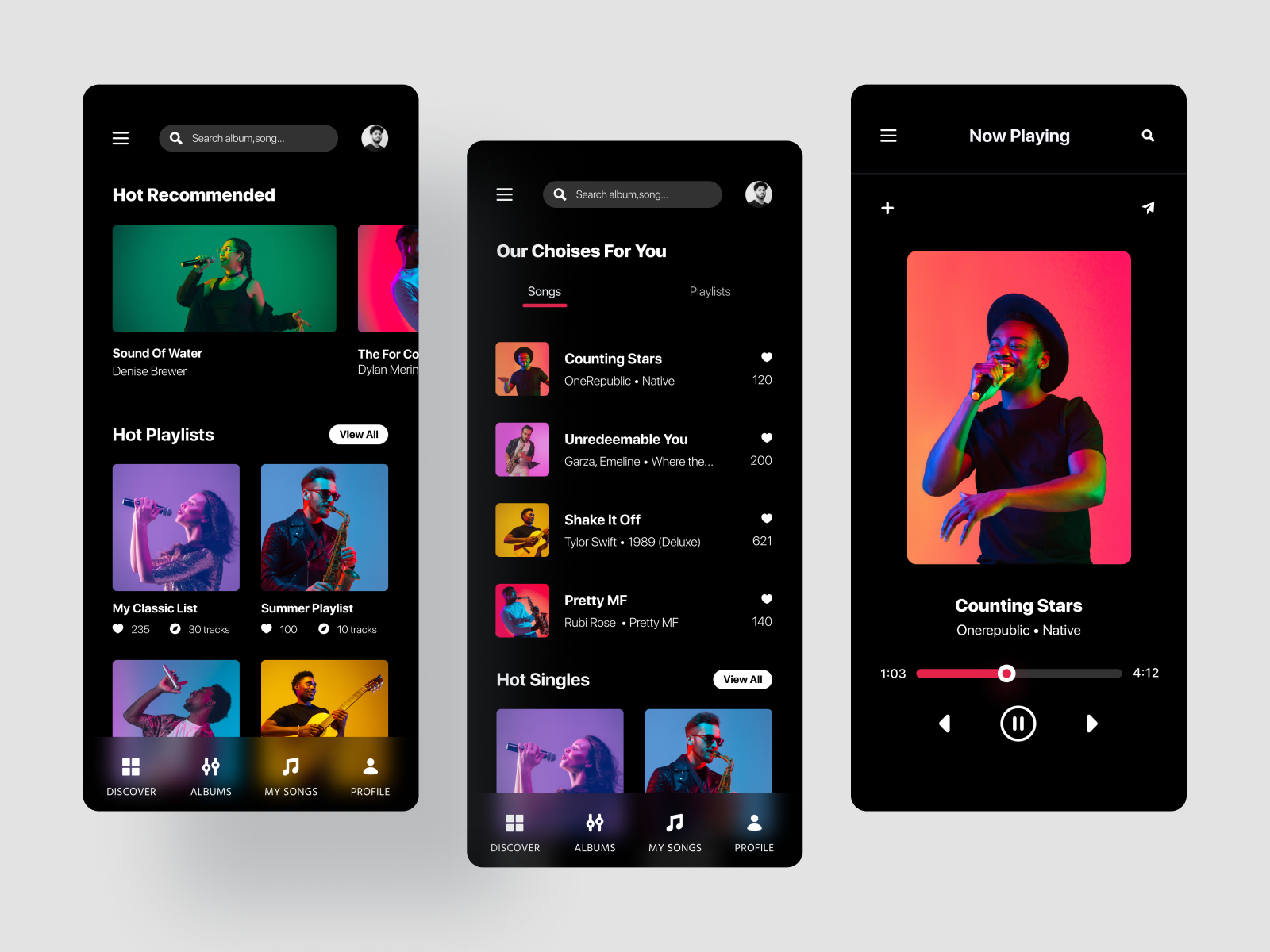 Dribbble - music app.png by Techcronus Business Solutions Pvt. Ltd.