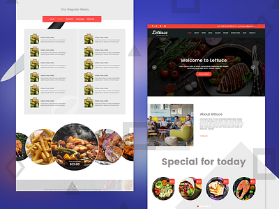 Lettuce - Italian Restaurant and Cafe Website Template by Restaurants ...