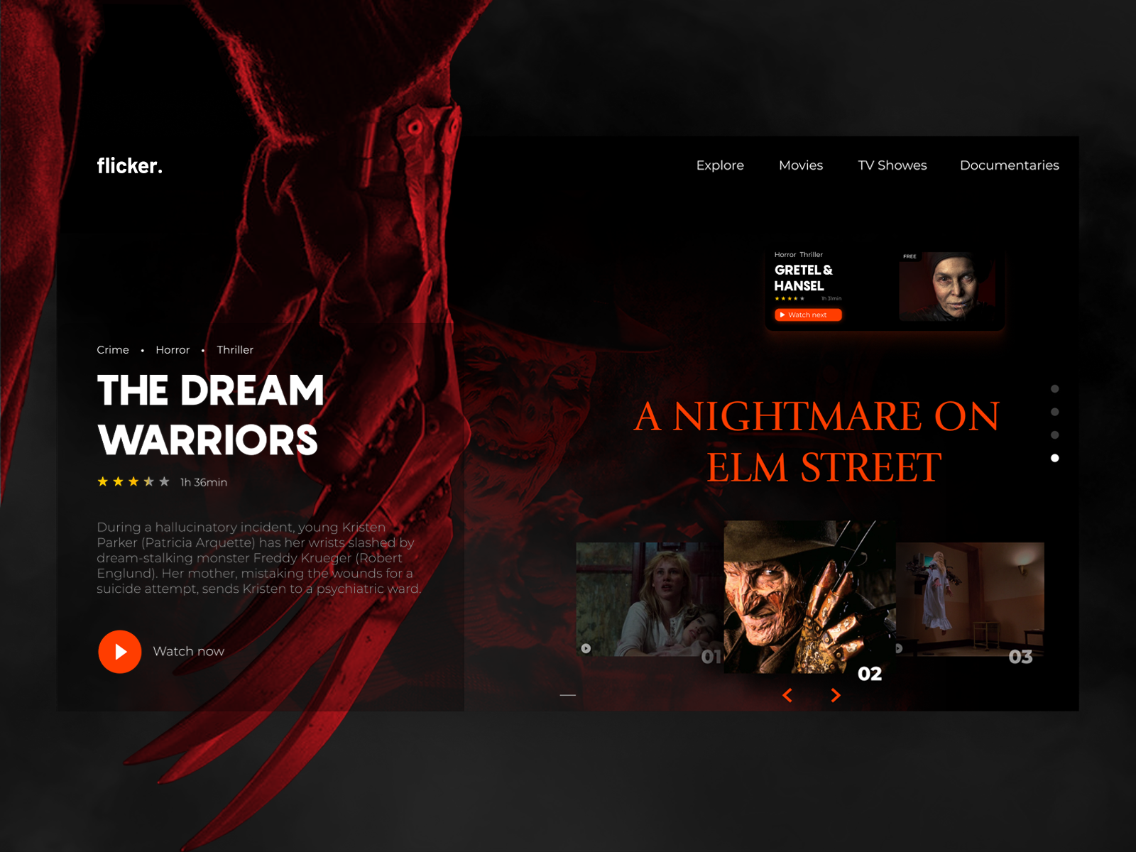 UI/UX Design for Flicker Movie Website by Rinor Rama (.com) on Dribbble