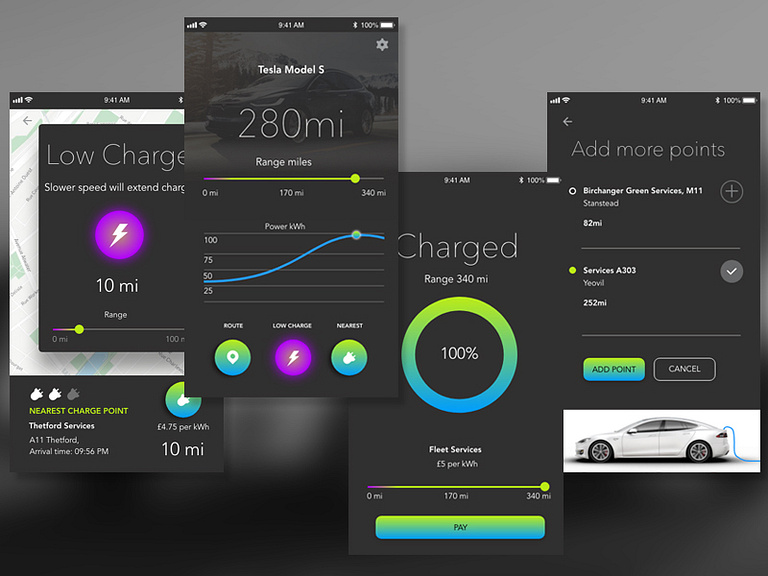 eDrive App by Peter Dean on Dribbble