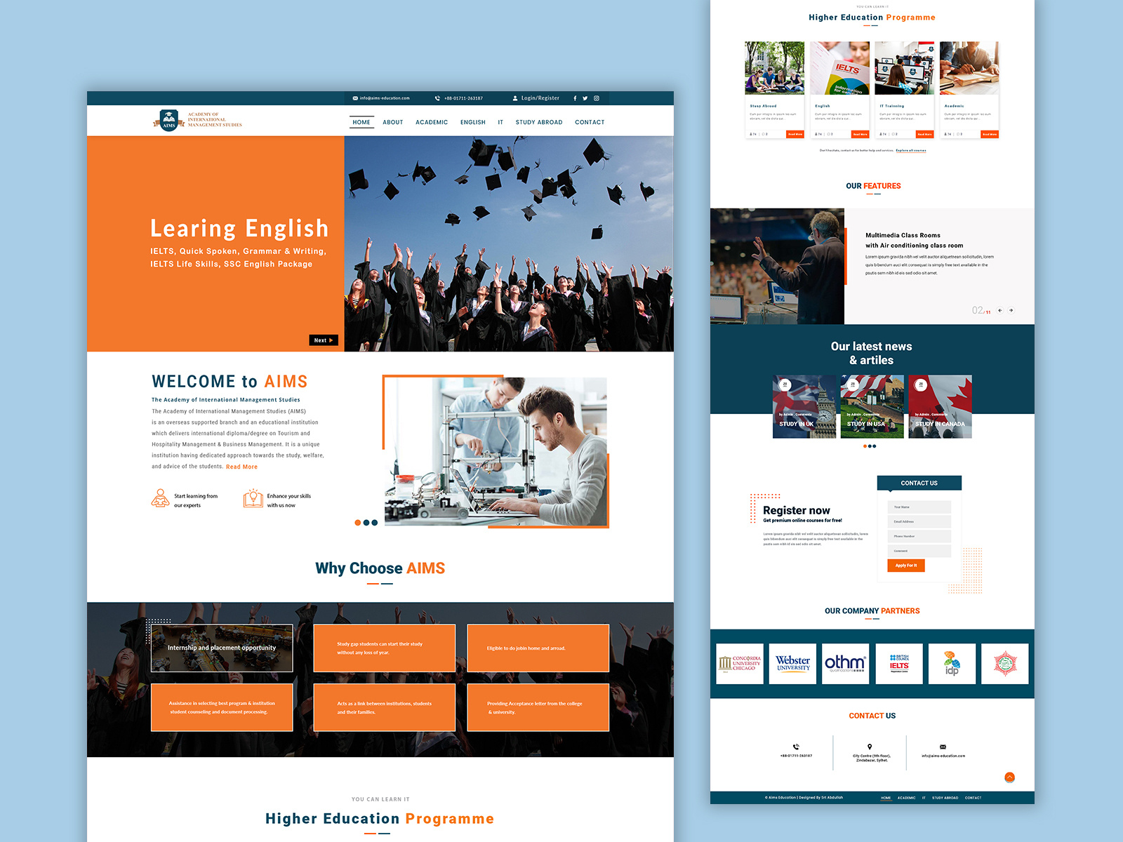 Web Design - Education Landing Page Design 1.1 by Shaidur Rahman (Srt ...