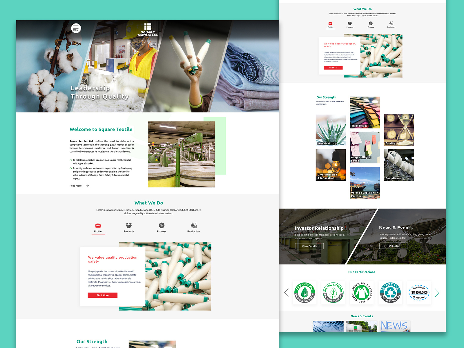 Textiles - Landing Page Design by Shaidur Rahman (Srt Abdullah) on Dribbble