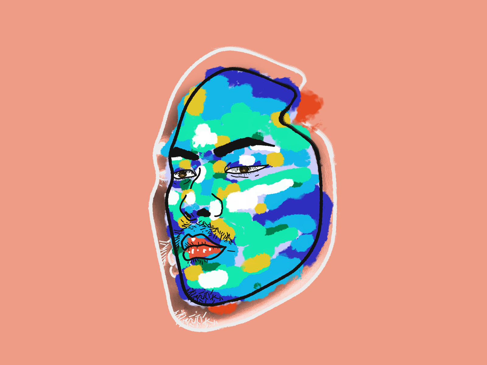 Serving Face by SCHAÏ on Dribbble