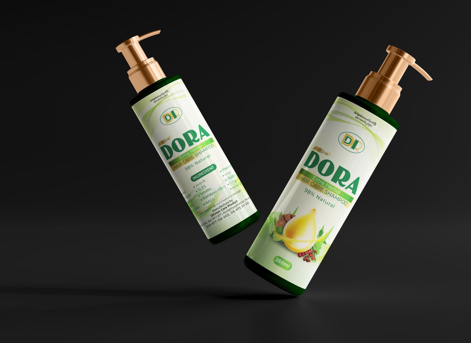 DORA Hair Care Shampoo Sticker Design by Nyein Min on Dribbble