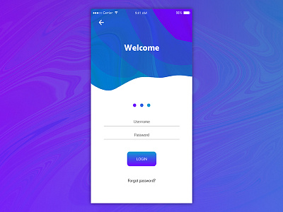 Login Screen by Mina on Dribbble