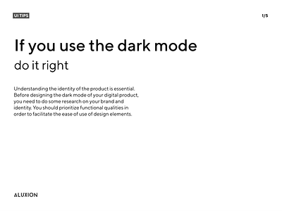 Tips for a better dark mode UI design by Aluxion on Dribbble
