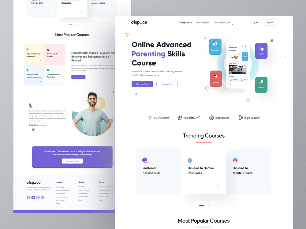 eLearning Web exploration I Ofspace by Ofspace UX/UI on Dribbble
