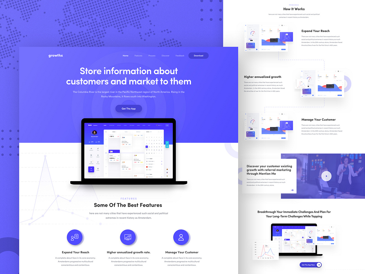 Web Application Landing page by Ofspace UX/UI on Dribbble