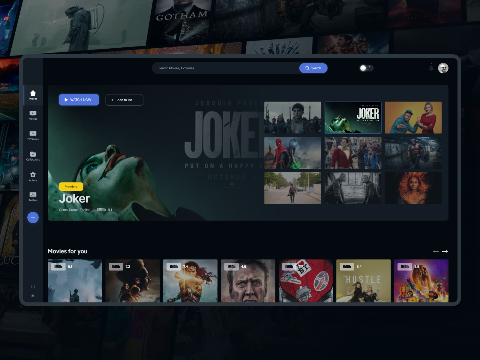 Movie Website Designs by Vano Tvauri on Dribbble