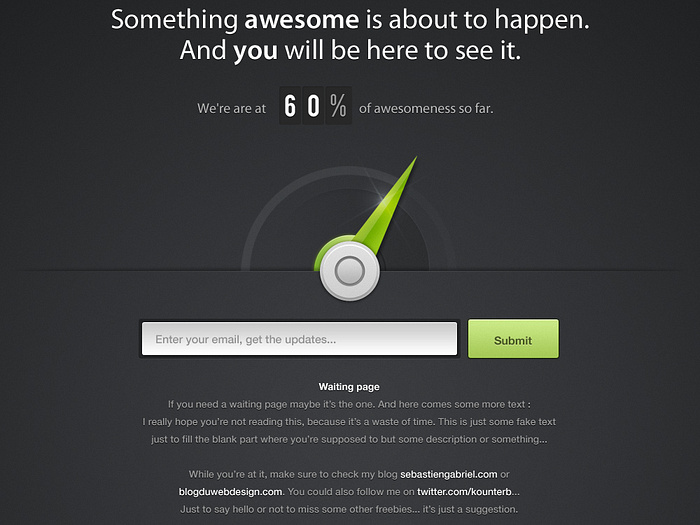 Waiting Page by Sebastien Gabriel on Dribbble
