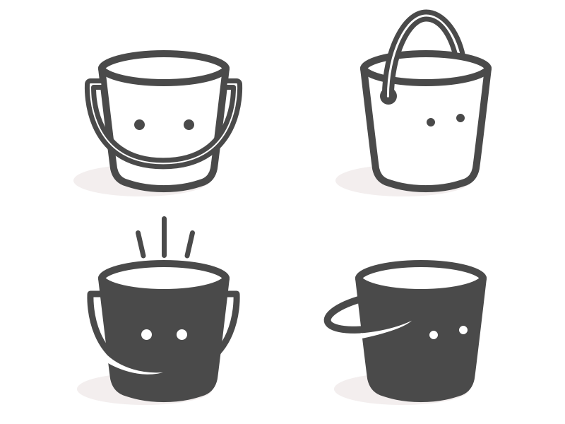 Buckets Logo Concepts 3 by John Peele on Dribbble