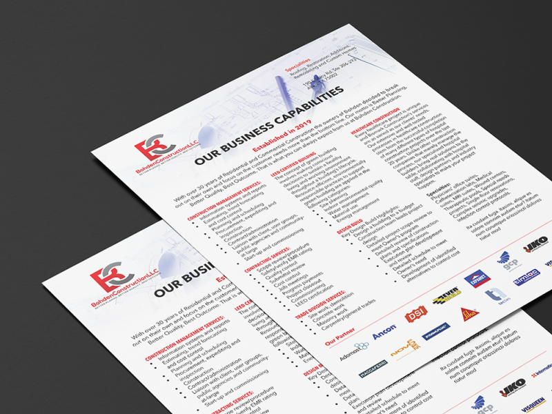 Construction Line Card Design by Abu Hafidz on Dribbble