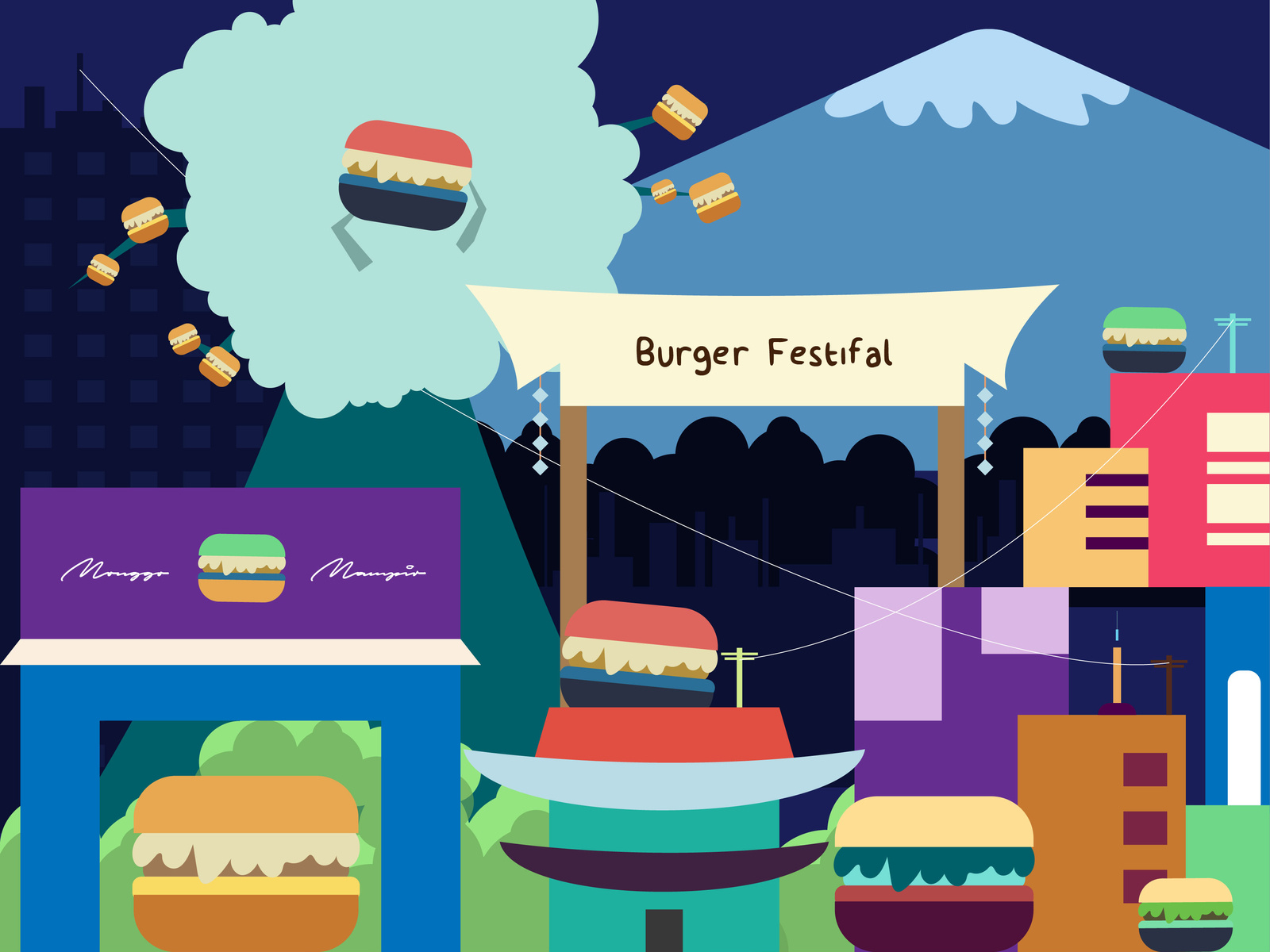 Burger Illustrator by Ipanadh on Dribbble