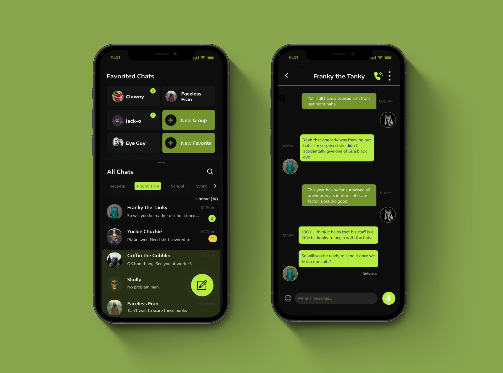 Daily UI - Day 13 - Messaging/Chat App by Courtney Pester on Dribbble