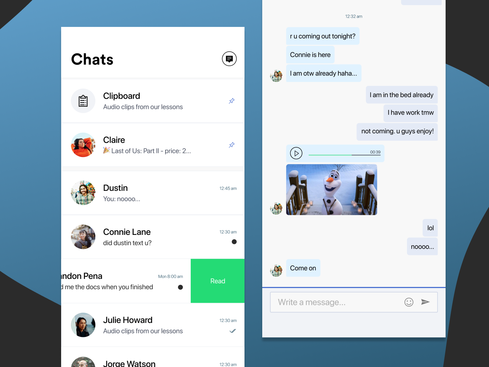 Direct Messaging by Zay Yar on Dribbble