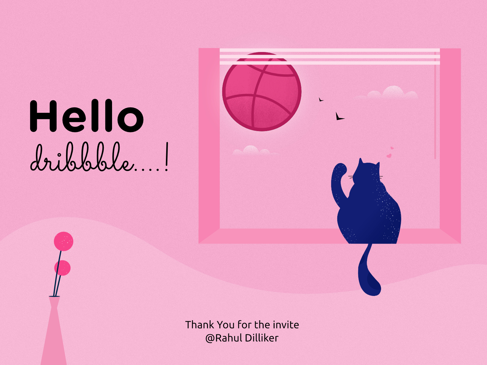 Hello dribbble by Anusha Durgam on Dribbble