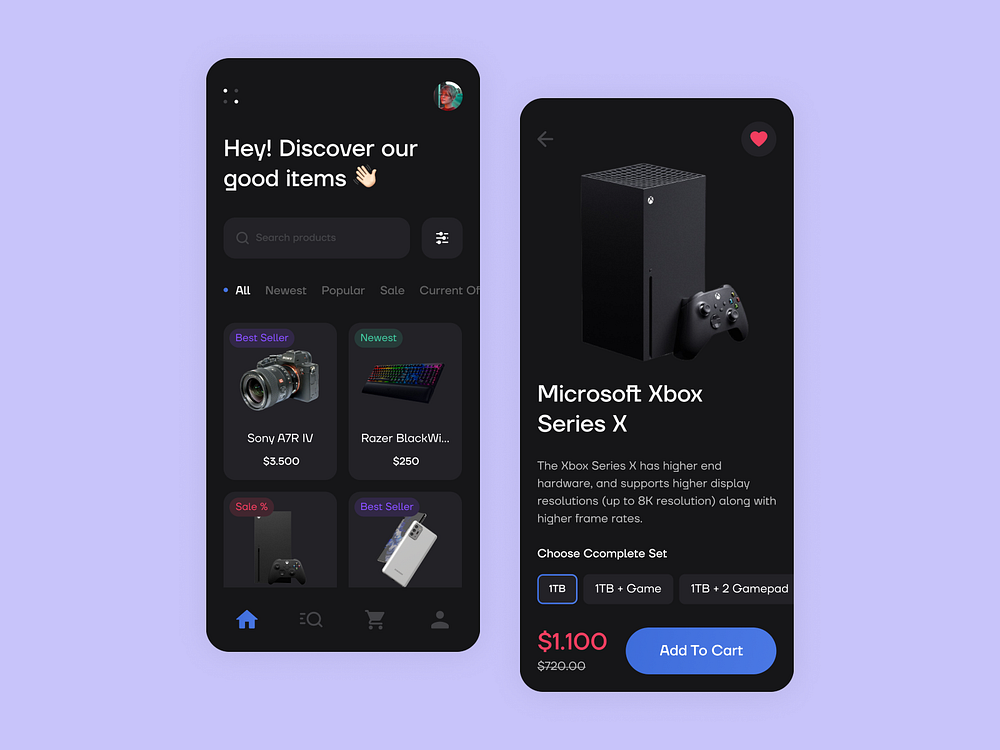 Marketplace App Design by Andrew Miroshnichenko on Dribbble