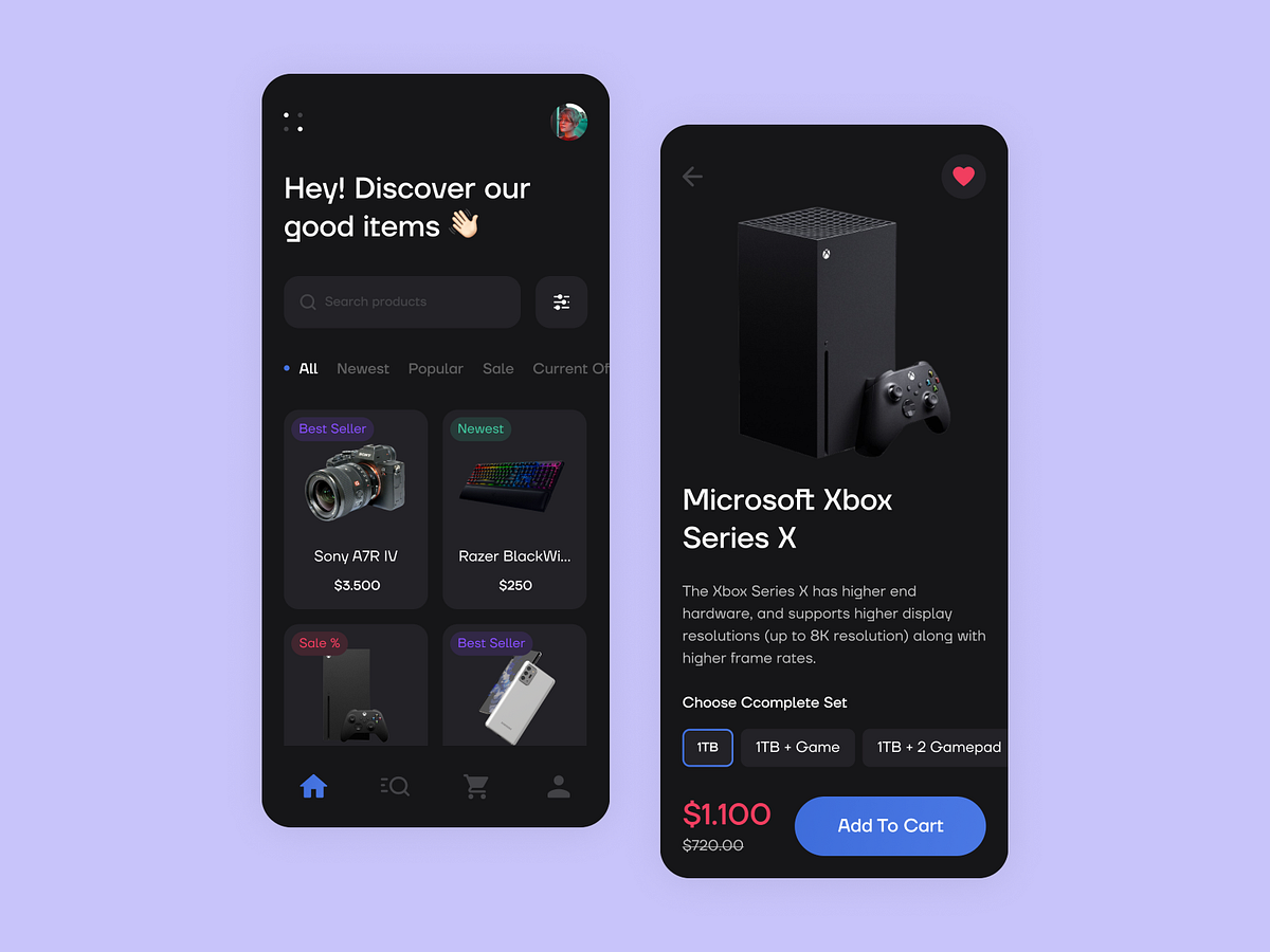 Marketplace App Design by Andrew Miroshnichenko on Dribbble
