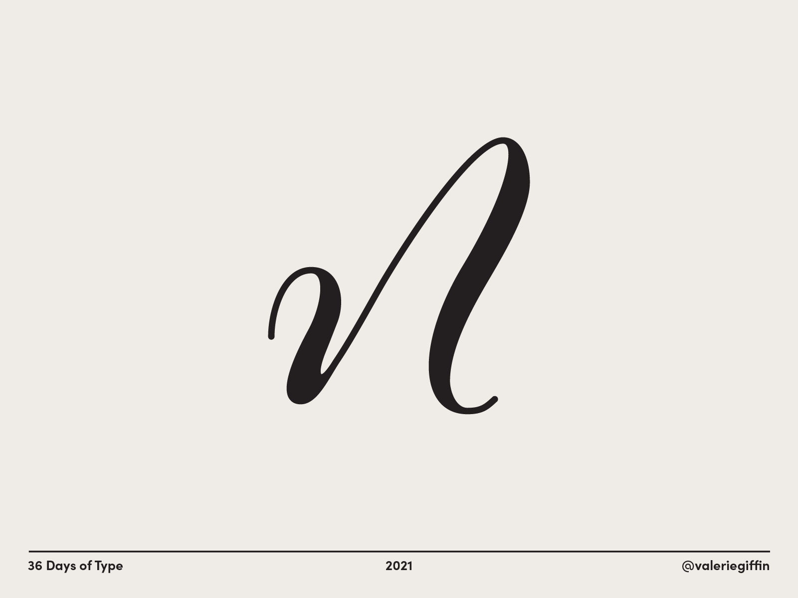 36 Days of Type - N by Valerie Giffin RGD on Dribbble