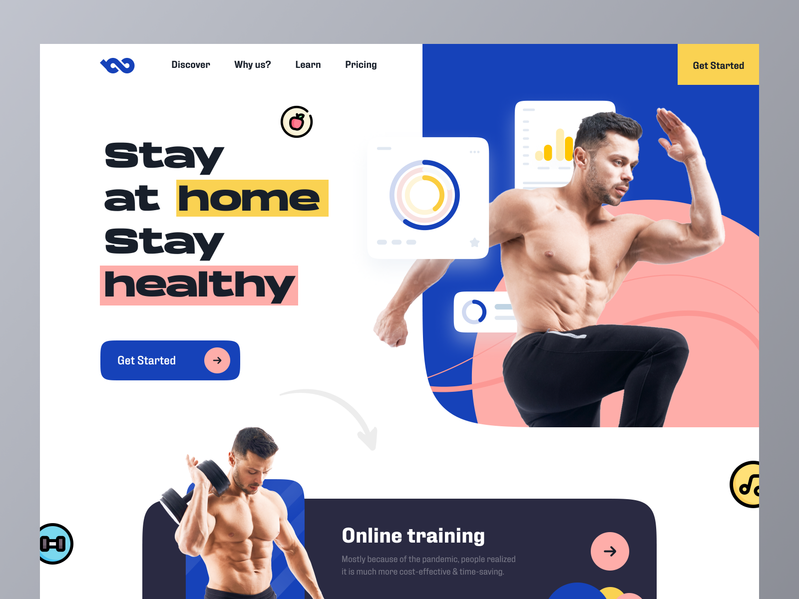Fitness Web Design by Imran Hossen for Orizon: UI/UX Design Agency on ...
