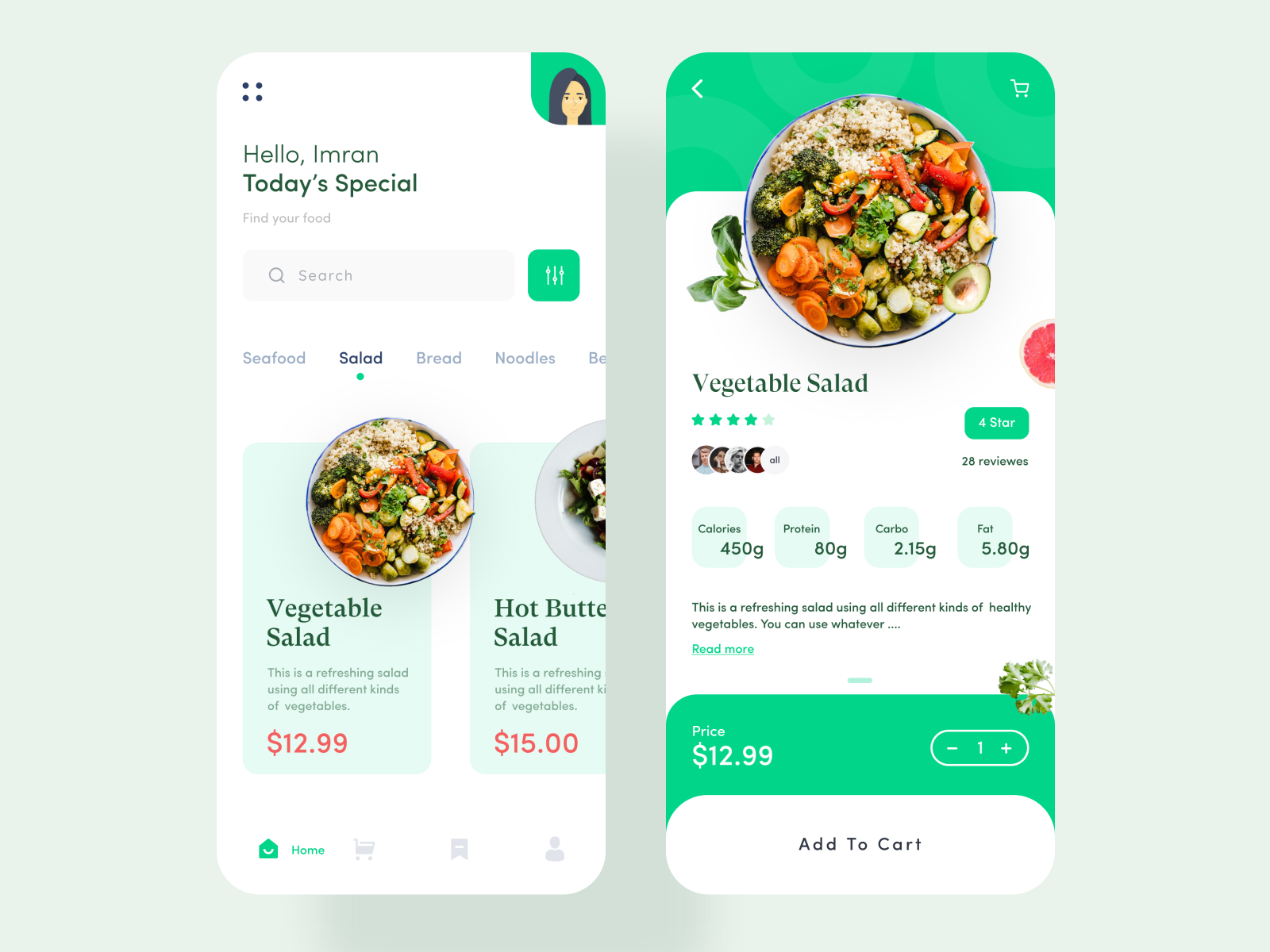 Food Order App UI Design by Imran Hossen on Dribbble