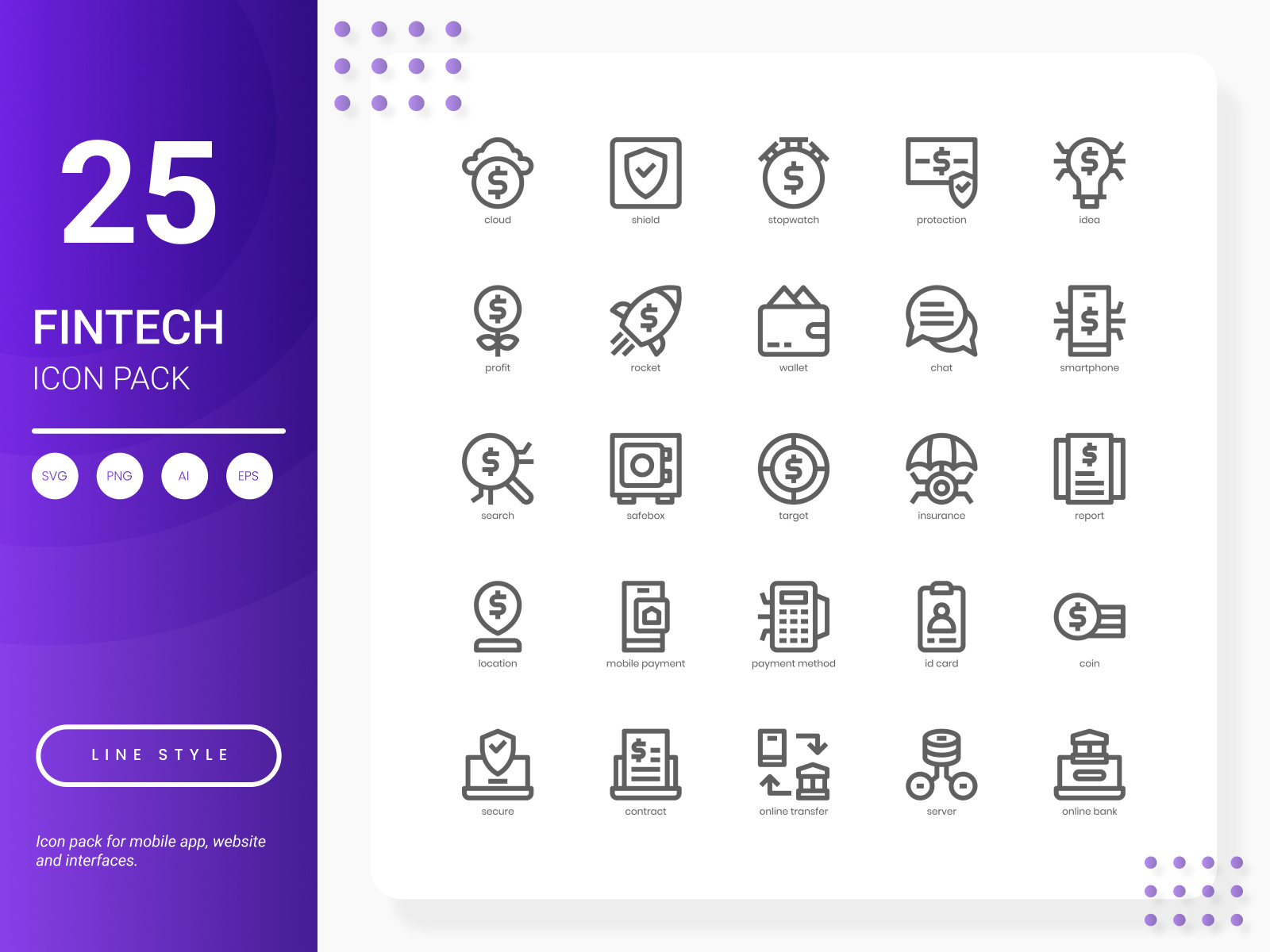 Fintech Icon Pack by Yogi Aprelliyanto on Dribbble