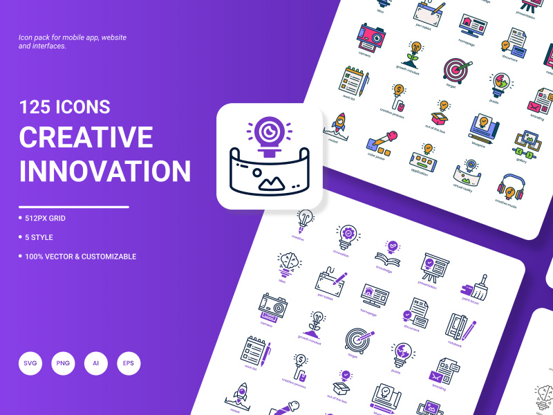 Creative Innovation Icon Pack by Yogi Aprelliyanto on Dribbble