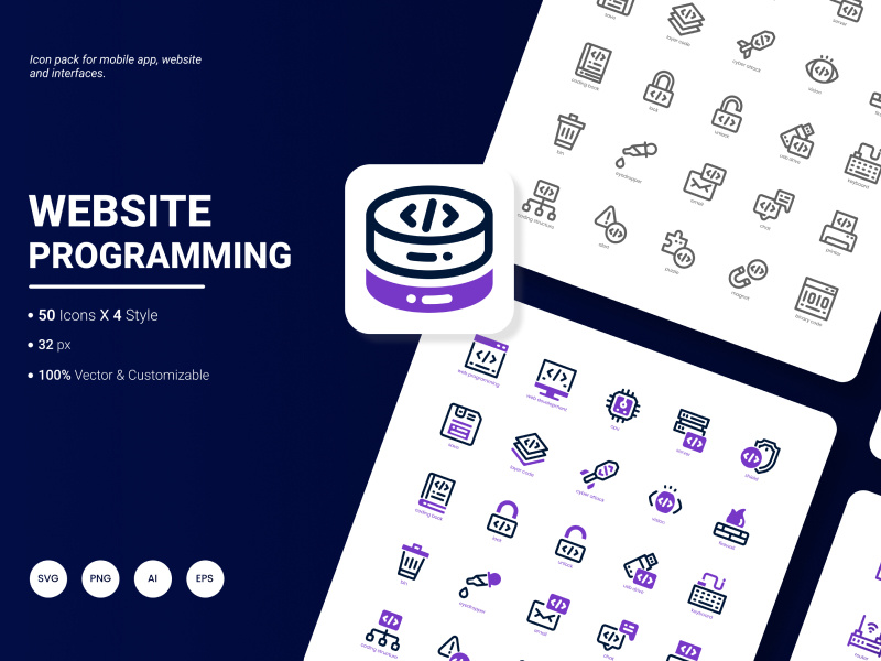 Web Programming Icon Pack By Yogi Aprelliyanto On Dribbble