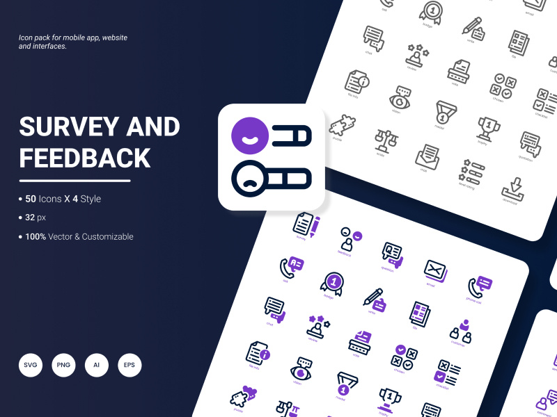Survey and Feedback Icon Pack by Yogi Aprelliyanto on Dribbble