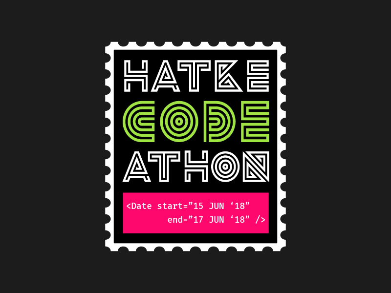 hackathon sticker by Ramee Bordoloi on Dribbble