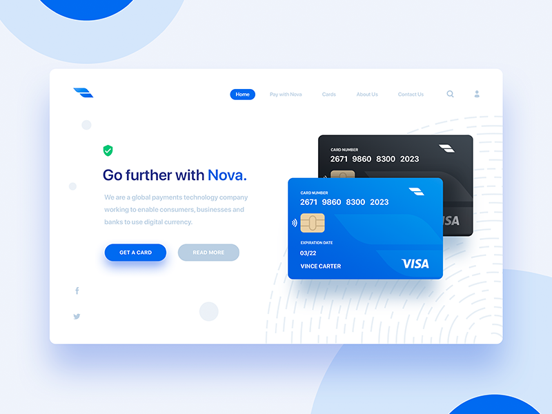 Landing Page Credit Card by Asylab on Dribbble