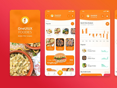 OneUIUX v2 Restaurant Mobile HTML Template Bootstrap 5 by maxartkiller on Dribbble