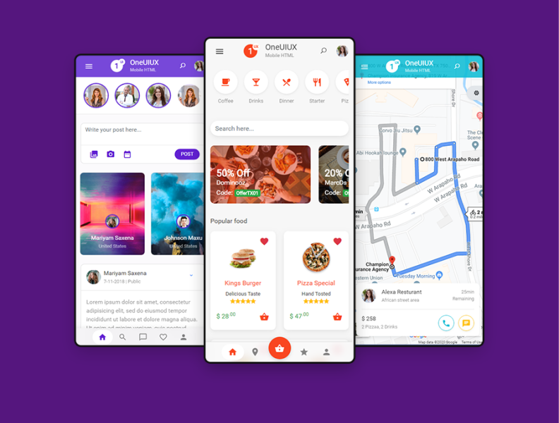 One Ui Ux Mobile App Html By Adminuiux On Dribbble 