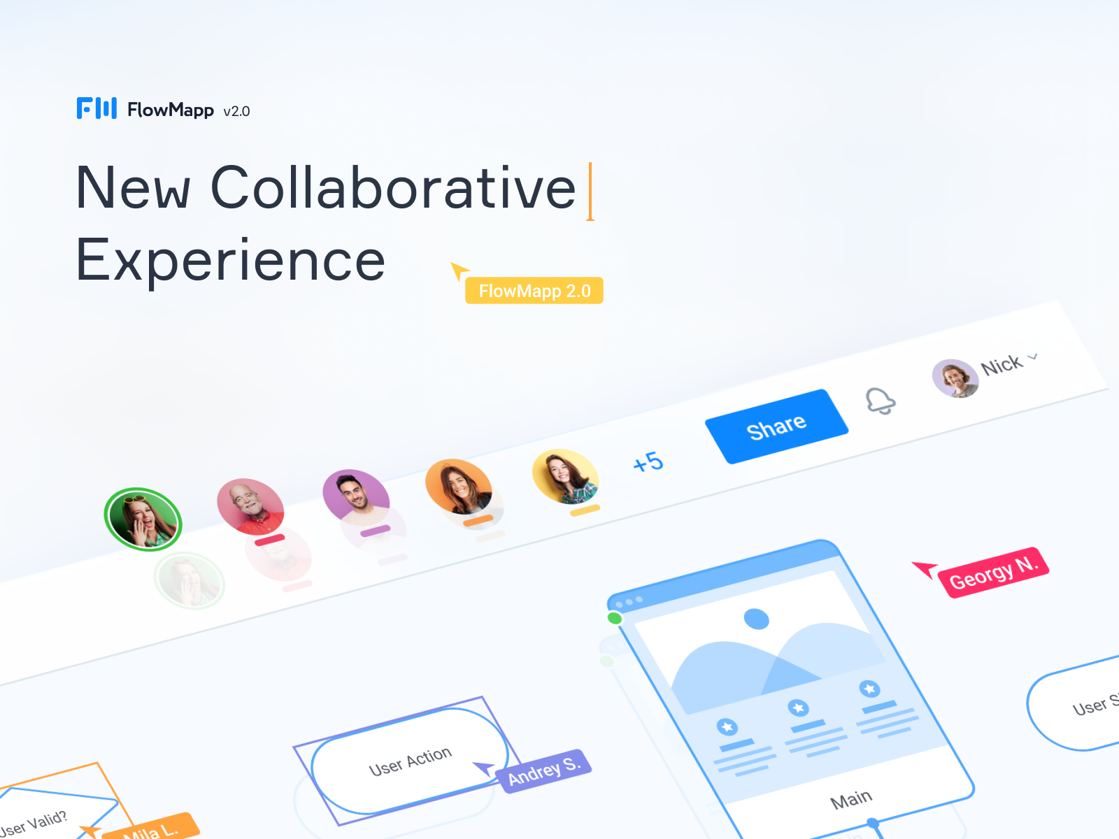 FlowMapp 2.0 New Collaborative Experience by Denis Bolshakov for FlowMapp on Dribbble