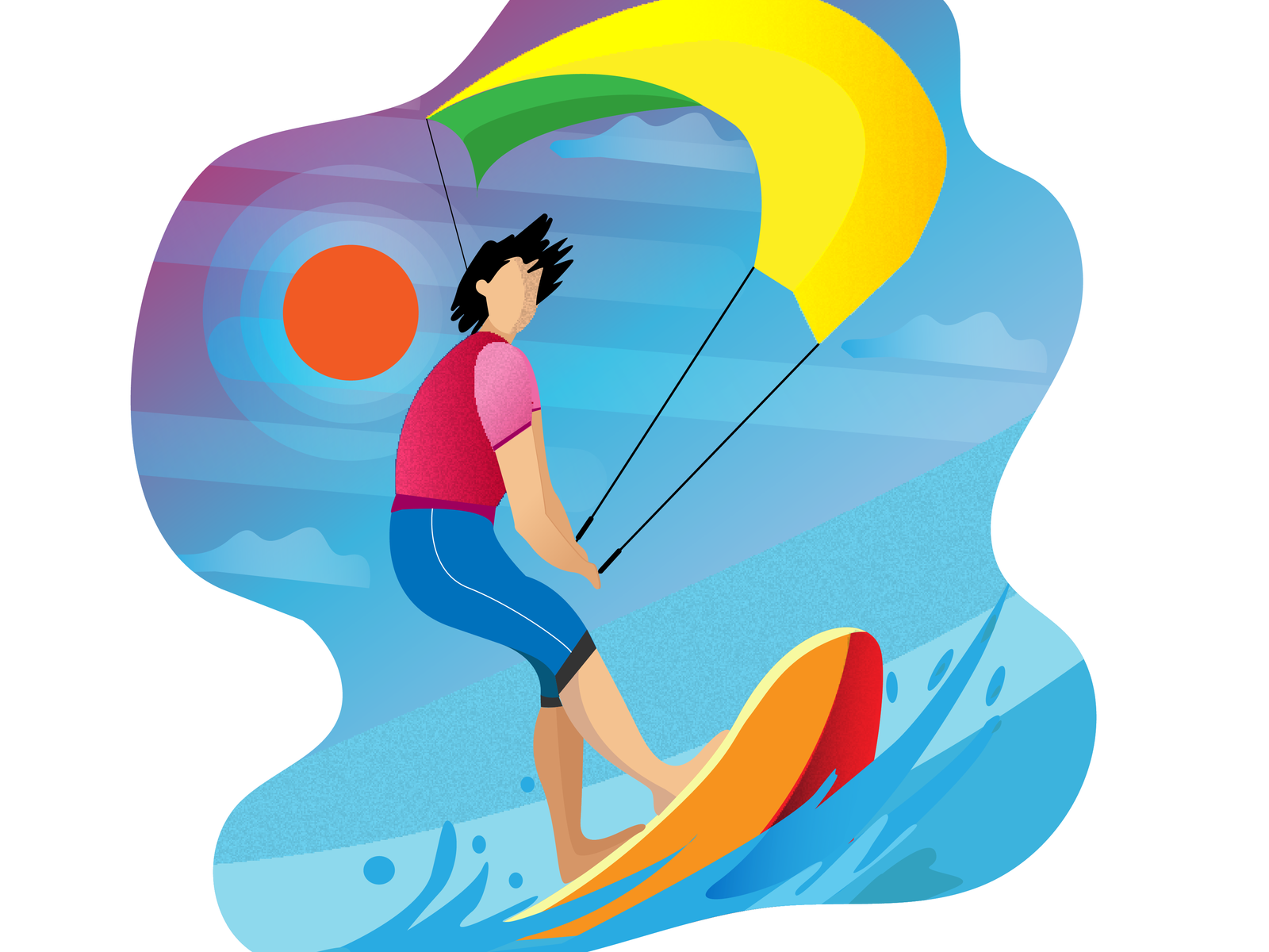 Kitesurfing by Tanjima on Dribbble
