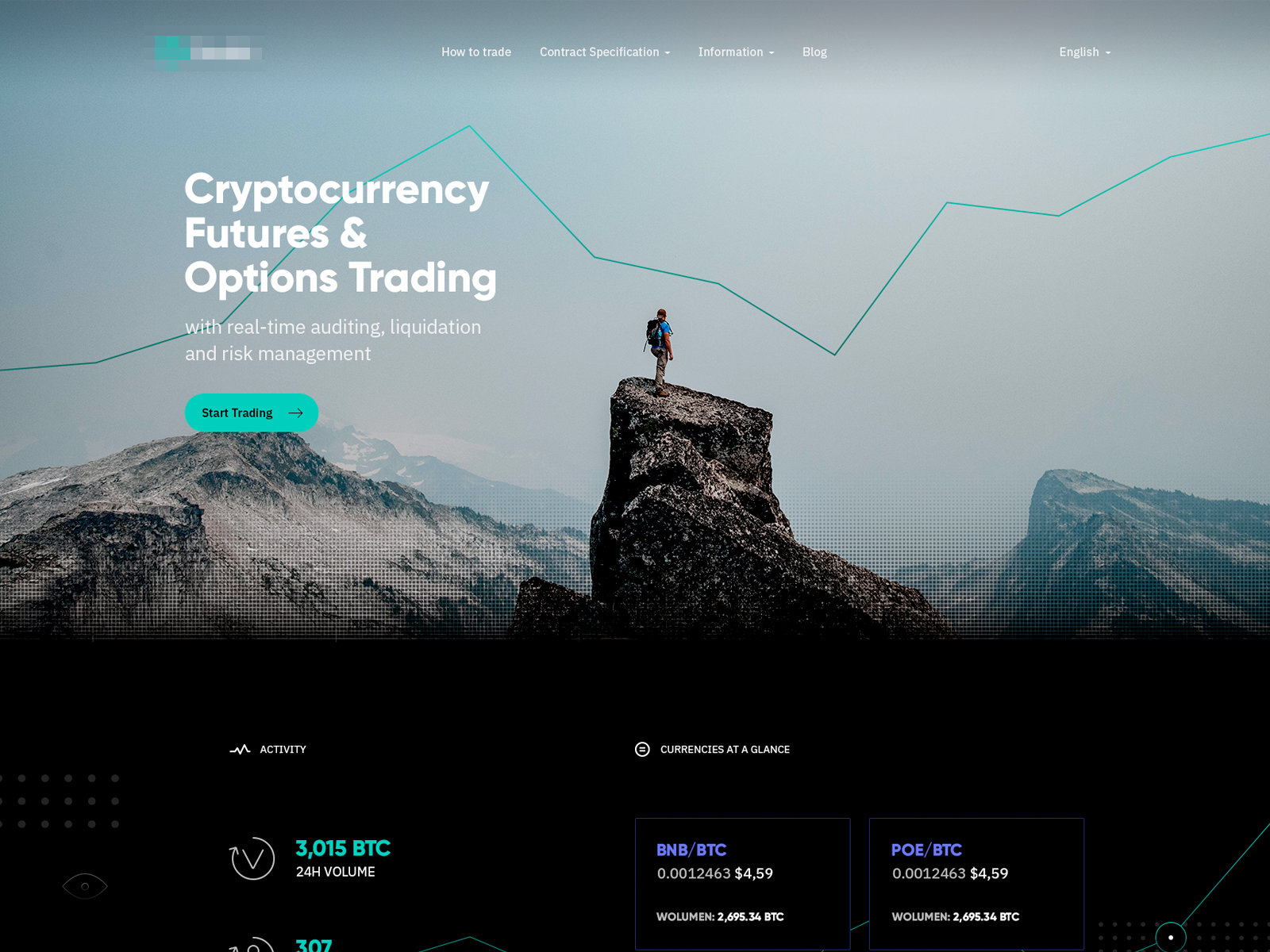 Crypto trade homepage by Christos on Dribbble