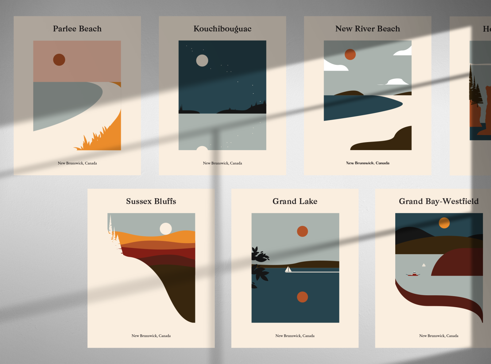 NB Locations Poster Series by Kirsten Stackhouse on Dribbble
