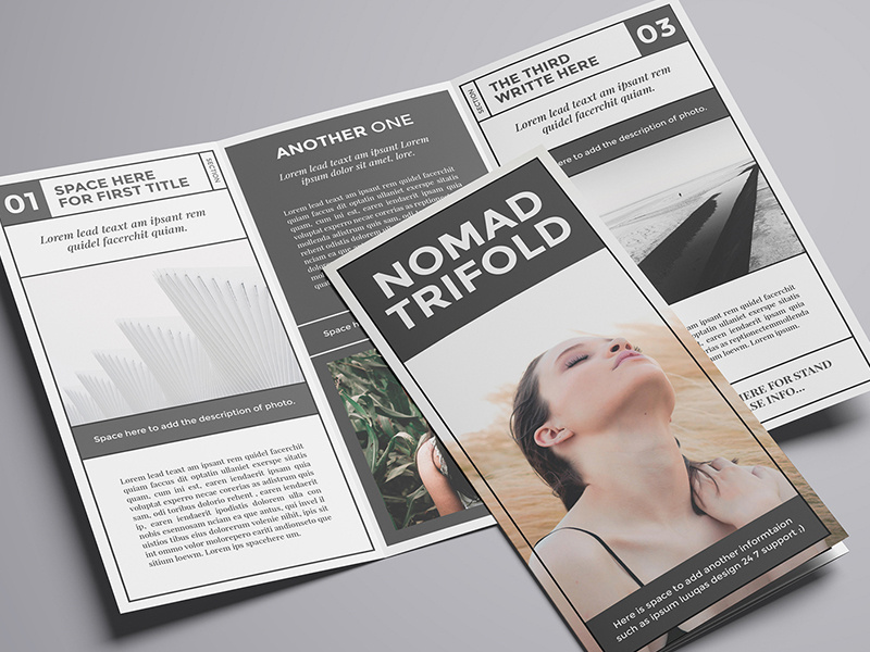 Nomad A4 Trifold Brochure by luuqas design on Dribbble