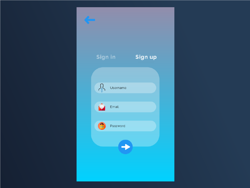 Daily Challenge Day1 - Sign Up by Miroslav on Dribbble
