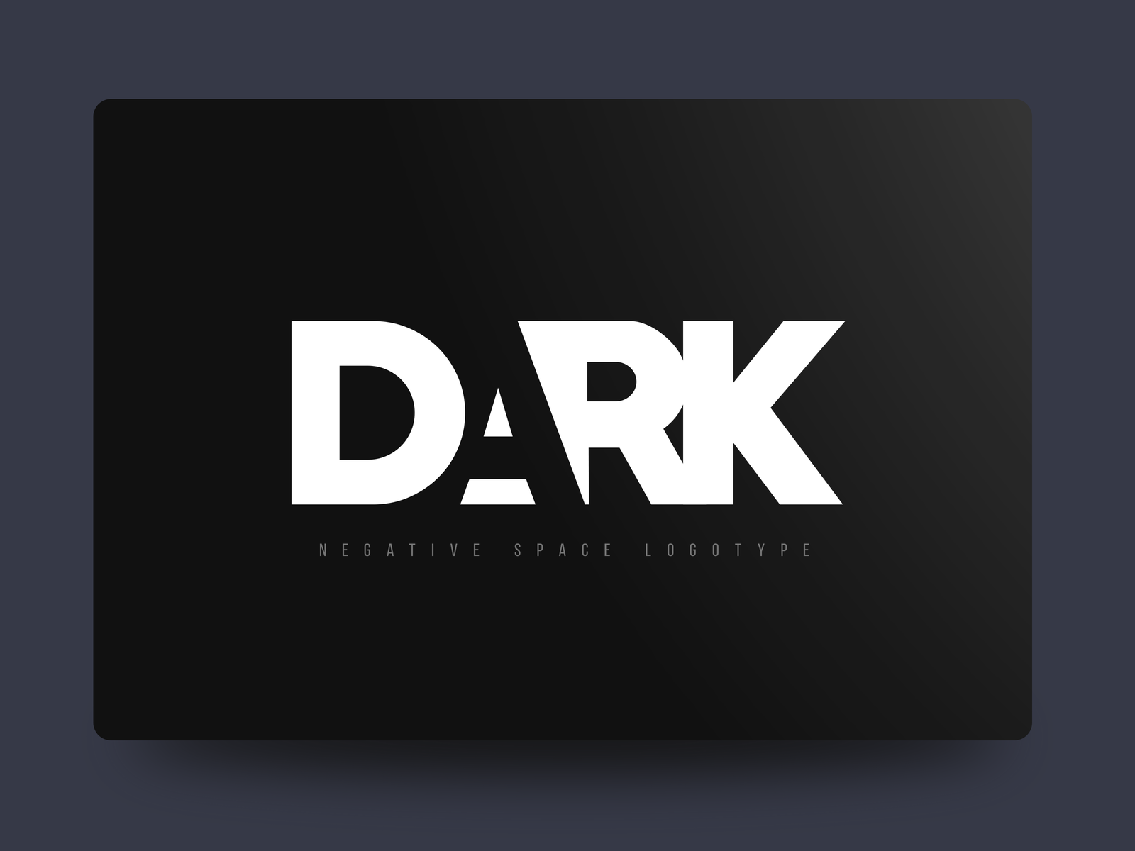 Dark - Negative Space Logotype by Kevin Miranda on Dribbble