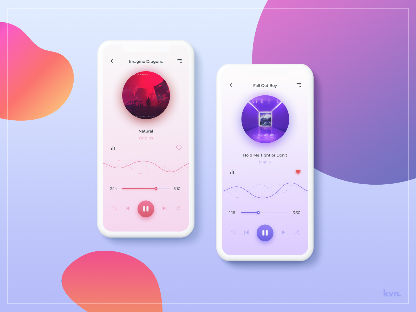 Minimal Music Player App UI by Kevin Miranda on Dribbble