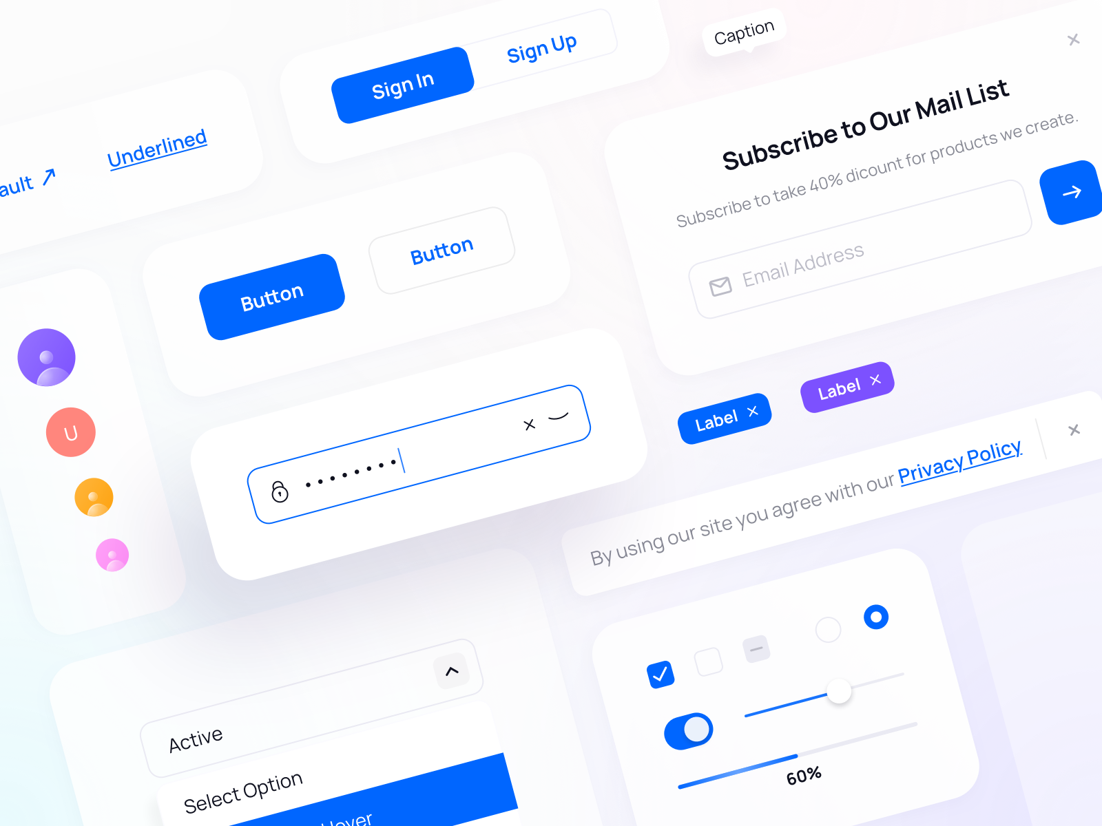 Unique DS - Components by Hüseyin Gayıran on Dribbble