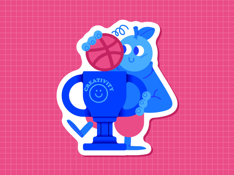Sticker Dribbble by Jules Leduc on Dribbble