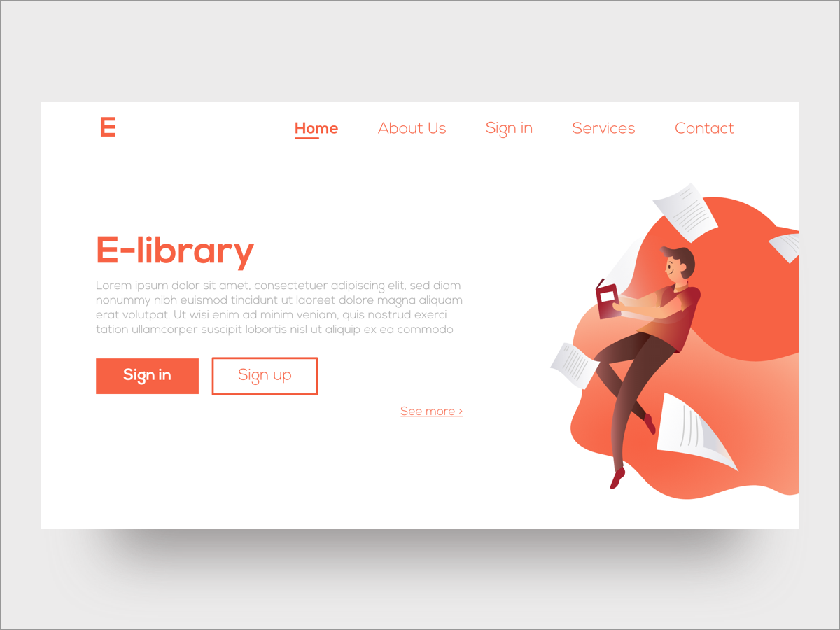Online library by Alee SERRAR on Dribbble