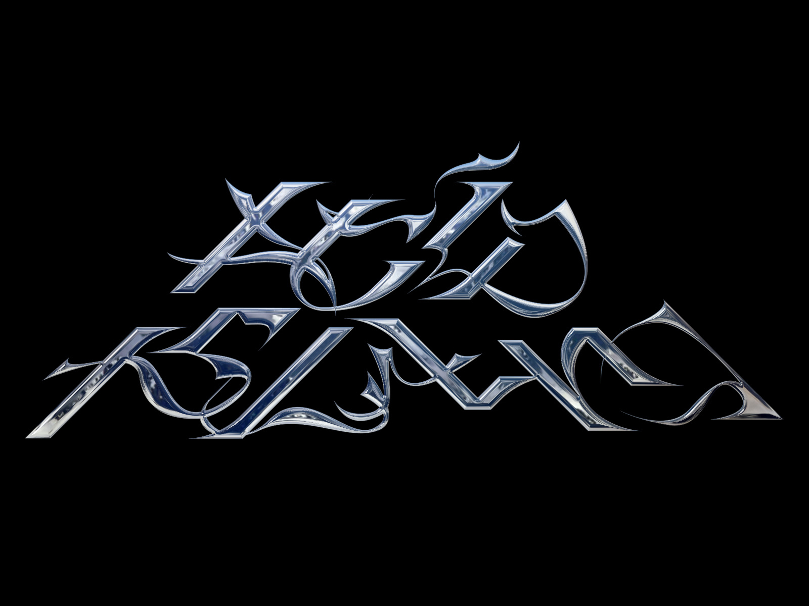 ACID ISLAND CHROME LOGOTYPE by studio contre.courant on Dribbble